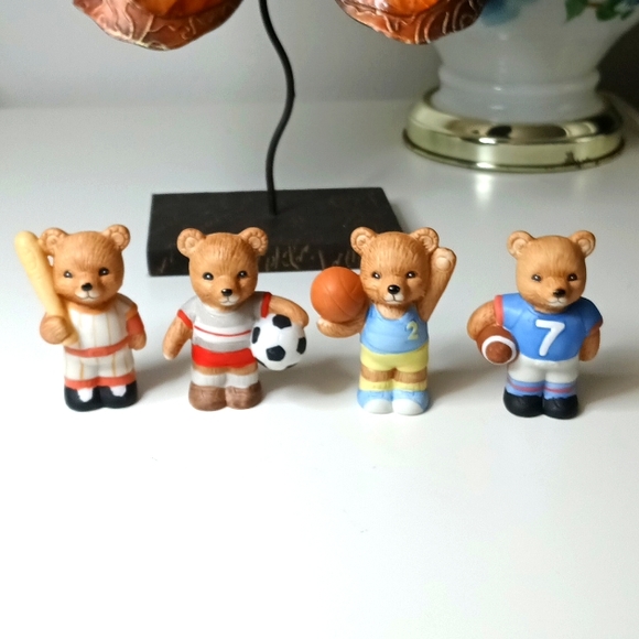Homco | Art | Homco Sports Bears Sport Figurines | Poshmark